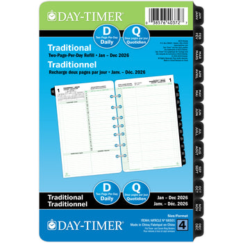 Day-Timer 2026 Dated Refill 2-Pages/Day Desk - 8-1/2" H x 5-1/2" W ...