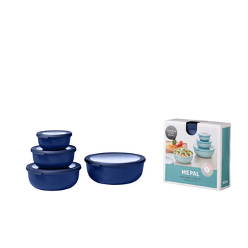 Mepal Cirqula Bowls - Set of 4 - 350+750 mL, 1.25+2.25L/12+25+47+76oz ...
