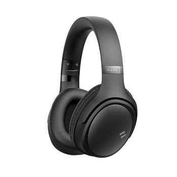 Havit Wireless Over-Ear Foldable Headset with Mic - Black | staples.ca