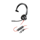 Poly Blackwire 3310 Monaural USB-C Headset with USB-C/A Adapter ...