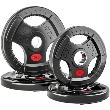 Soozier Weight Plates Set - 2-Inch Barbell Weight Set - 2 x 11 lb - 2 x ...