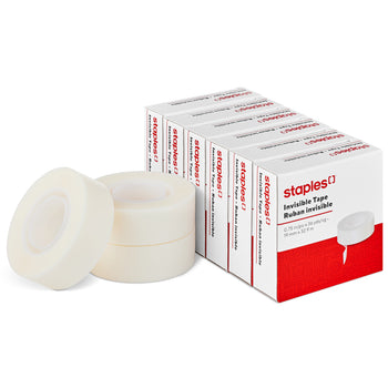 Staples Invisible Tape - Boxed - 19 mm x 33 m - 6 Pack | staples.ca