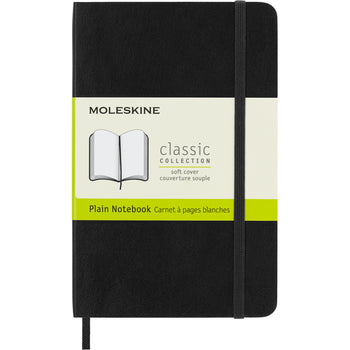 Moleskine Classic Plain Pocket Notebook - Black - Soft Cover - 3.5" x 5 ...
