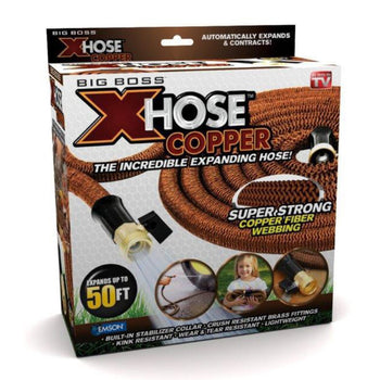 Big Boss XHose Copper 50' Pocket Thumb Spray Nozzle Expandable Hose ...
