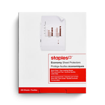Staples Economy Lightweight Sheet Protectors - 200 Pack | staples.ca