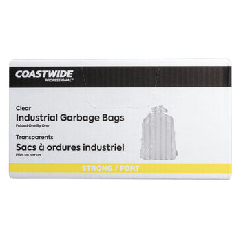 Coastwide Professional Garbage Bags - Strong - 35" x 50" - Clear - 125 ...