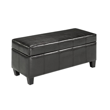Brassex Ellie Storage Ottoman - Espresso | staples.ca
