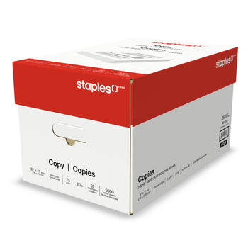 Staples Copy Paper - 20 lb. - 8.5" W x 11" H - White - 5000 Sheets ...