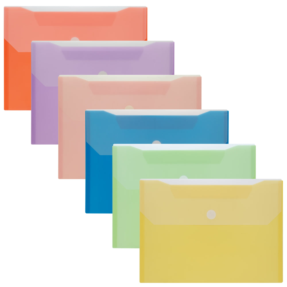 Winnable Velcro Poly Two File Pocket Envelope, Letter Size, Assorted ...