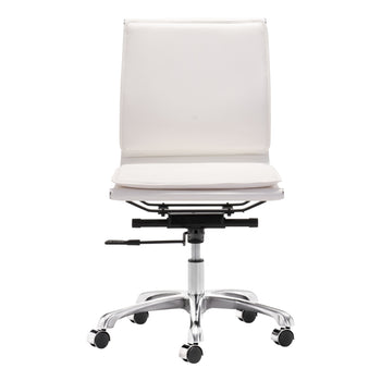 Zuo Lider Plus Armless Office Chair - White | staples.ca