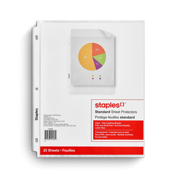 Staples Standard Clear Sheet Protectors - 25 Pack | staples.ca