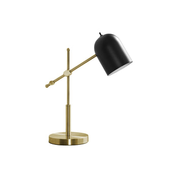 Monarch Specialties 18" H Contemporary Table Lamp - Brass Metal / Black ...