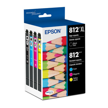 Epson T812 Ink Cartridge Combo Pack - High Capacity Black/Standard ...