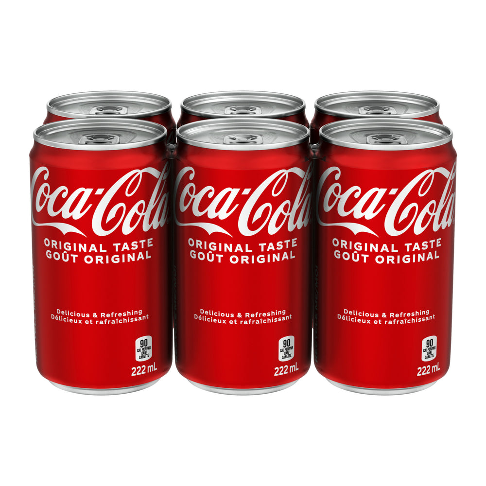 Coca Cola Classic Coke - Cans - 222ml - 4 x 6 Pack | staples.ca