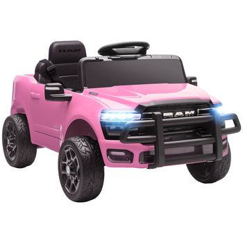 Qaba 12V Licensed Dodge RAM 3500 Electric Kids Ride on Car - Pink ...