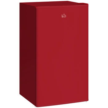 HOMCOM Mini Fridge with Freezer and Reversible Door - Red | staples.ca