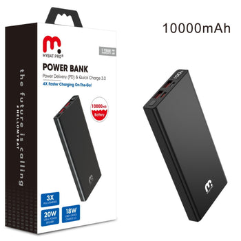 MyBat Pro 10000mAh 20W Power Bank - Black | staples.ca