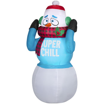 GEMMY Airblown Inflatable Christmas Animated Shivering Super Chill ...