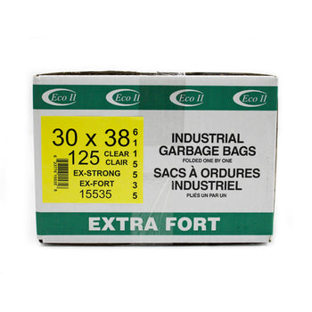 Eco II Garbage Bags - 30 x 38" - Extra Strong - Clear - 125 Pack ...