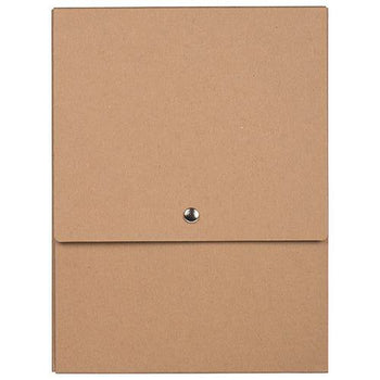 JAM Paper Vertical Snap Closure Portfolio - 12 1/8 x 9 x 1/2 - Brown ...