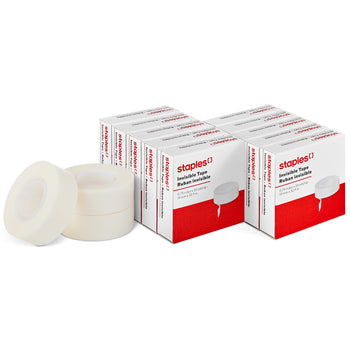 Staples Invisible Tape - Boxed - 19 mm x 32.9 m - 10 Pack | staples.ca