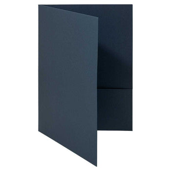 JAM Paper 2-Pocket Portfolio Folder - Navy Blue Linen - 6 Pack | staples.ca