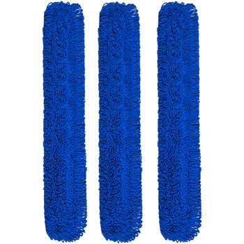 Gritt Commercial Microfiber Looped Dust Mop Pad Head - 60" x 5" - Blue ...