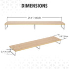 MotionGrey Monitor Stand Riser - 39.4" Ergonomic Desktop Shelf for ...