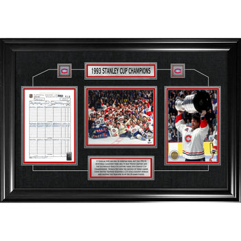 Montreal Canadiens 1993 Stanley Cup Champions Scoresheet Collage ...