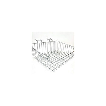 Wamaco Slanted Slatwall/Gridwall Wire Basket - 15"W x 12"D x 5"H ...