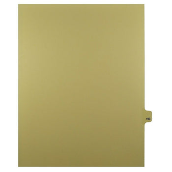 Mark Maker Legal Exhibit Index Tab Buff Single Tabs, 1/25th Cut, Letter ...