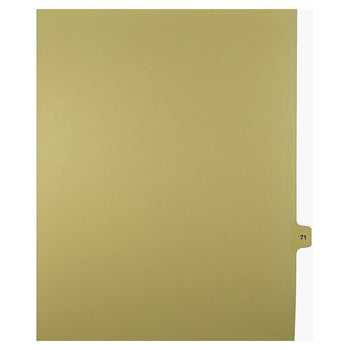 Mark Maker Legal Exhibit Index Tab Buff Single Tabs, 1/15th Cut, Letter ...