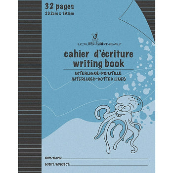 Louis Garneau Exercise Book, Interlined-Dotted, 9-1/4" x 7-1/4", 32 ...