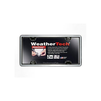 WeatherTech ClearCover License Plate Frame and Cover, Brushed Stainless ...