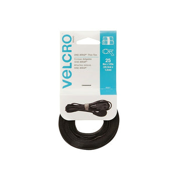 Velcro Reuseable Ties, Black, 25 Pack | staples.ca
