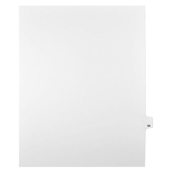 Mark Maker Legal Exhibit Index Tab White Single Tabs, 1/25th Cut ...
