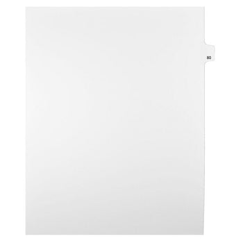Mark Maker Legal Exhibit Index Tab White Single Tabs, 1/25th Cut ...