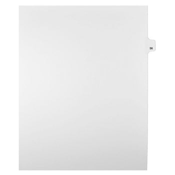 Mark Maker Legal Exhibit Index Tab White Single Tabs, 1/25th Cut ...