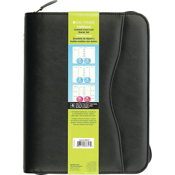 Day-Timer Undated Avalon Leather-Like Vinyl Refillable Day Planner ...