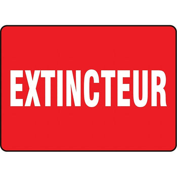 Accuform Signs "Extincteur" Sign, 10" x 7", Vinyl, French | staples.ca