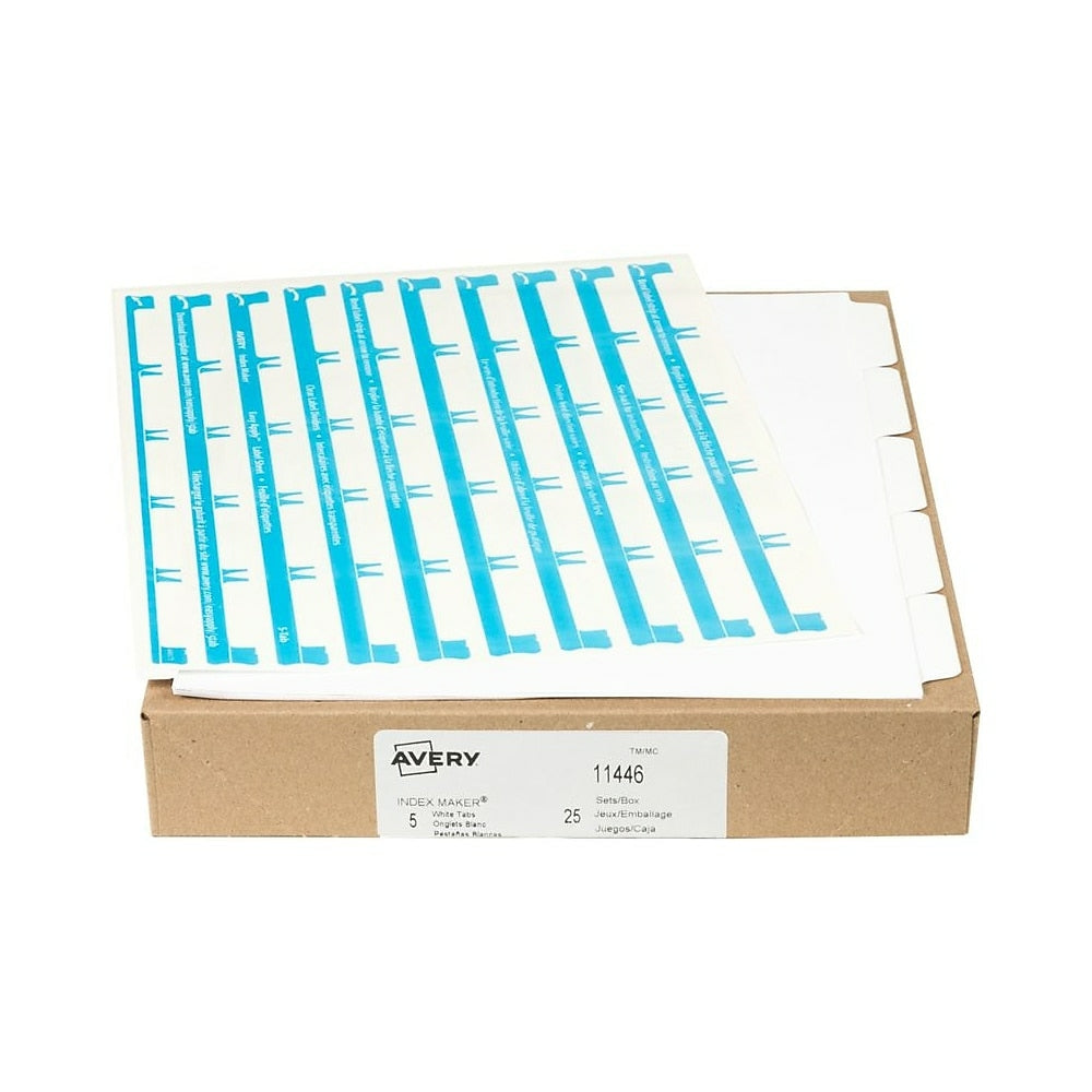 Avery Index Maker Clear Label Dividers with Easy Apply Labels for Laser ...