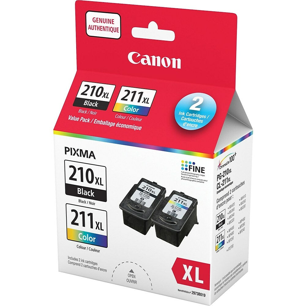 Canon PG-210XL/CL-211XL High-Yield Ink Cartridges, Black and Colour ...