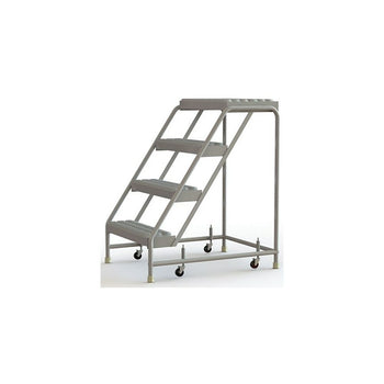 Tri-Arc Manufacturing Aluminum Rolling Ladder, Step Width: 24", Step ...