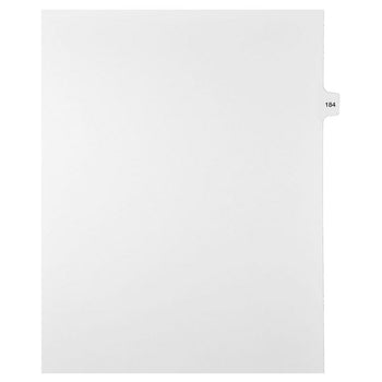 Mark Maker Legal Exhibit Index Tab White Single Tabs, 1/15th Cut ...