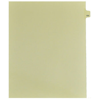 Mark Maker Legal Exhibit Index Tab Buff Single Tabs, 1/15th Cut, Letter ...