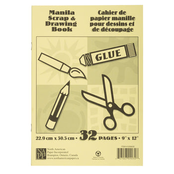 North American Paper Inc. Manila Scrapbook - Assorted Colours - 9" x 12 ...