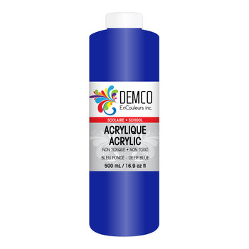 DEMCO EnCouleurs Inc School Acrylic Paint - 500 mL - Deep Blue | staples.ca