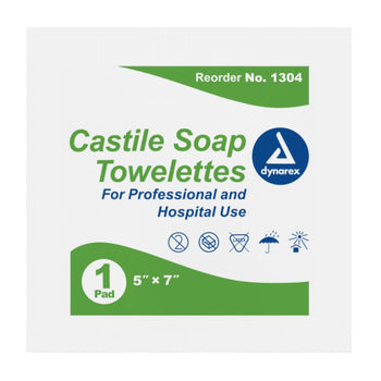 Dynarex Castile Instant Hand & Surface Soap Wipes - 5" x 7" - 10 Boxes ...