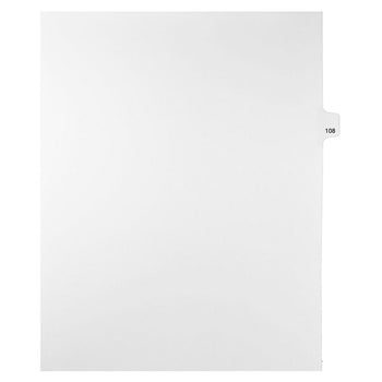 Mark Maker Legal Exhibit Index Tab White Single Tabs, 1/25th Cut ...