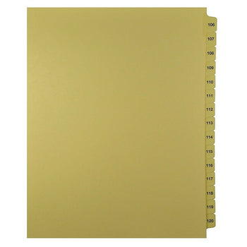 Mark Maker Legal Exhibit Index Tab Set of Buff Single Tabs, 1/15th Cut ...